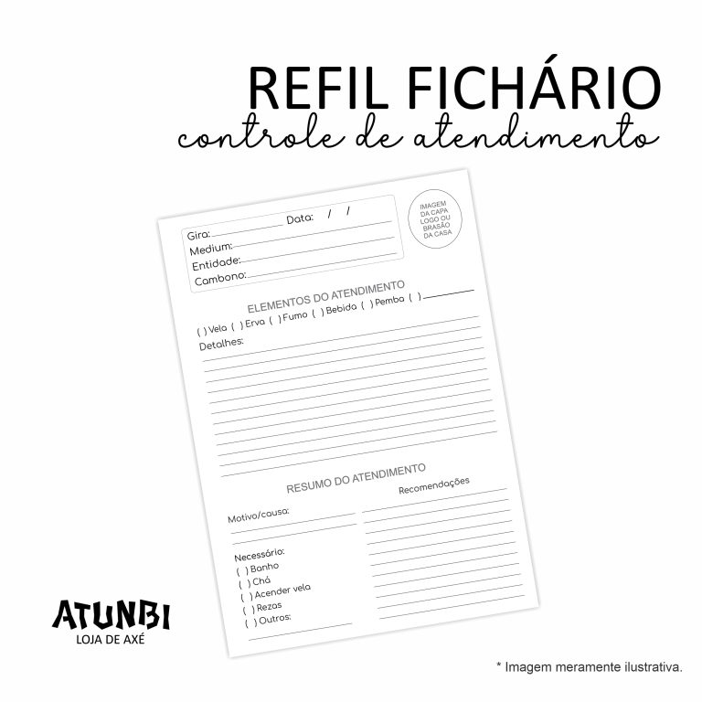 Miolo Controle de atendimento – Fichário – Atunbi